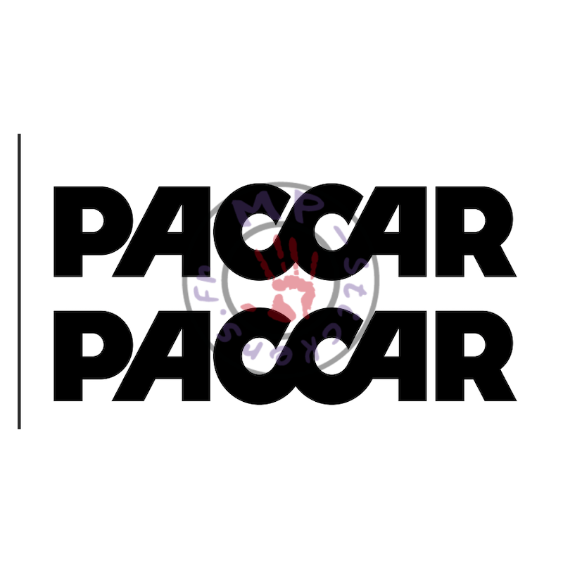 Sticker de vitres PACCAR plein (la paire)