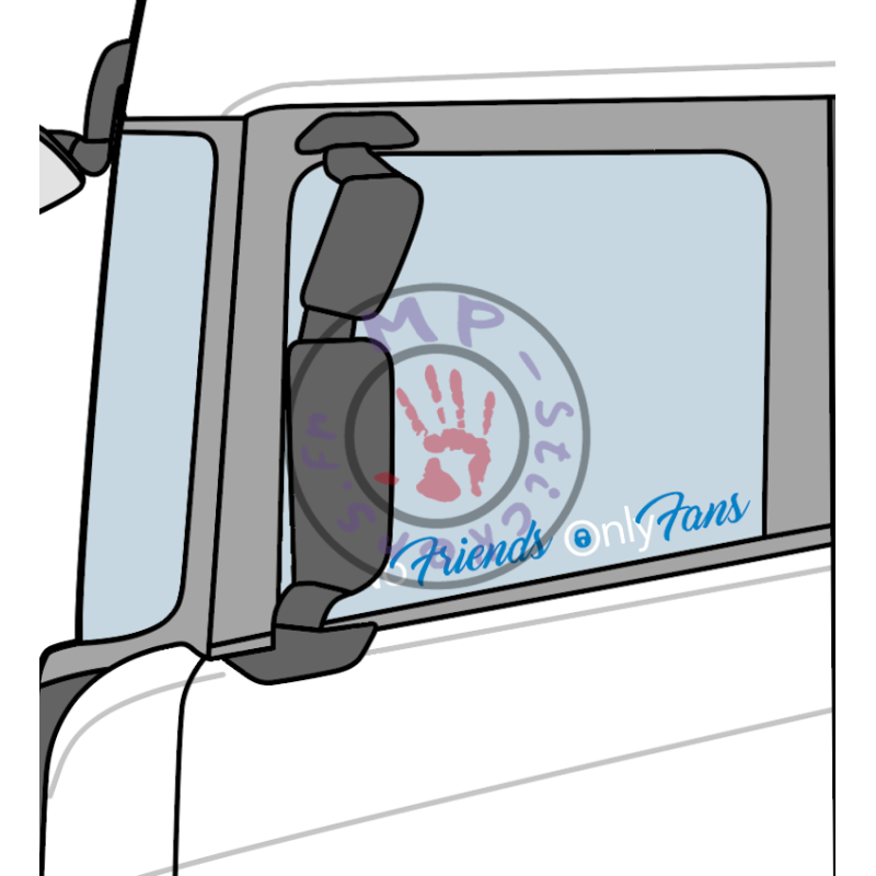 Sticker de vitres No Friends Only Fans 1 couleur (la paire)