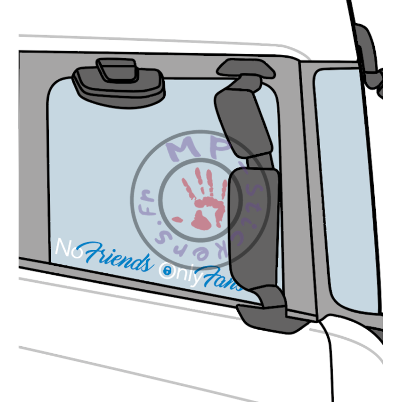 Sticker de vitres No Friends Only Fans 1 couleur (la paire)