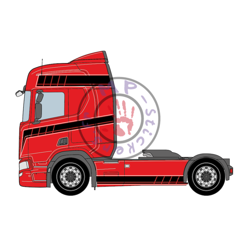 Rappel Déco latérale de cabine sur carénages latéraux pour SCANIA© 2 ...