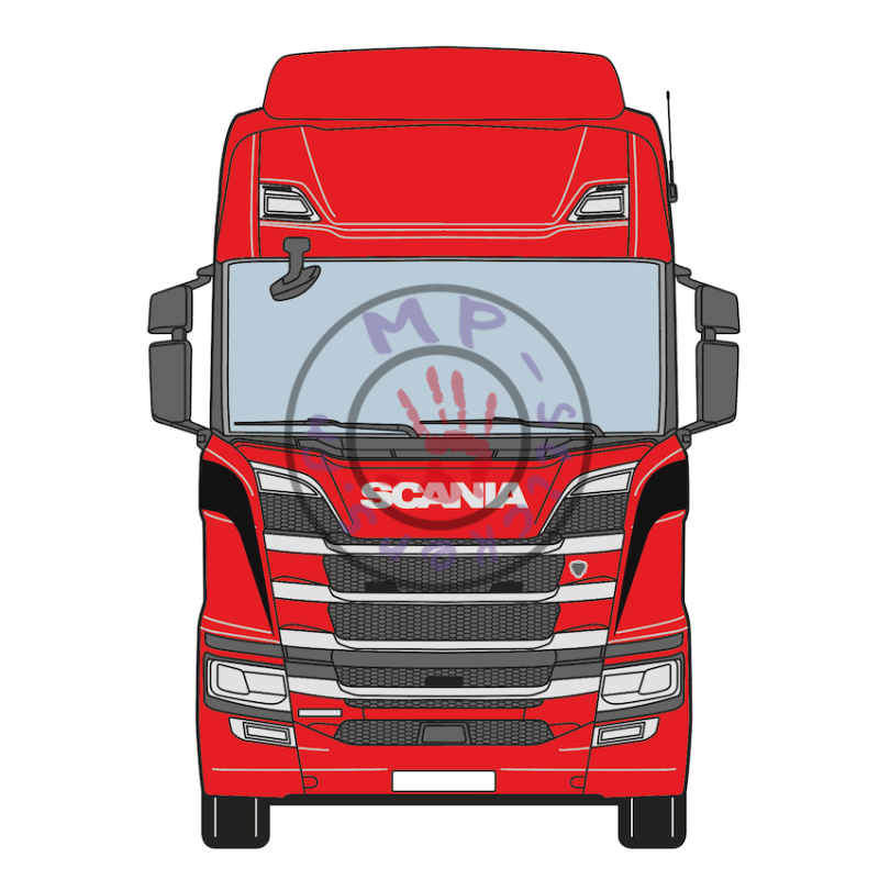 Bandes de déco latérale de cabine pour SCANIA© avec retour courbé en ...